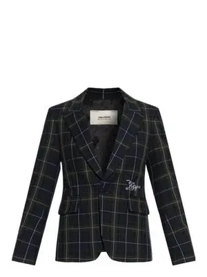 Zadig&Voltaire Checked Blazer - Navy Blue