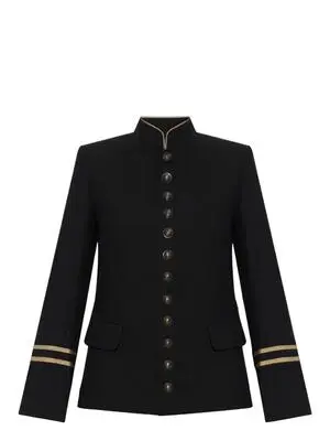 Zadig&Voltaire Long-sleeved Blazer With Stand Collar - Black