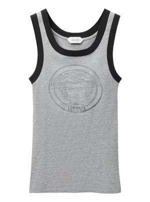 Versace Versace Printed Tank Top Grey