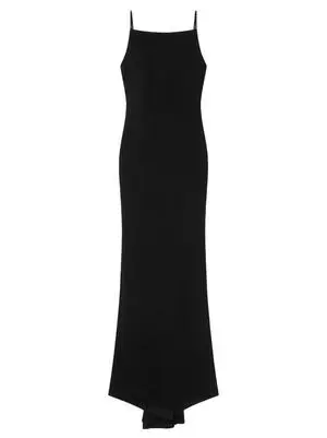 Givenchy Spaghetti Strap Back-drape Maxi Dress - Black