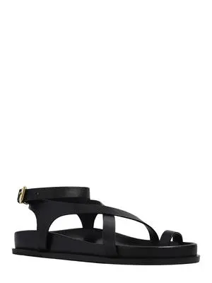 A.emery A Emery Jalen Slim Sandal With Gold-Tone Buckle Black