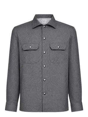 Brunello Cucinelli Grey Jackets Shirt Jackets - Gray