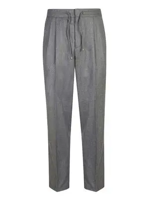Brunello Cucinelli Medium Grey Virgin Wool Trousers - Gray