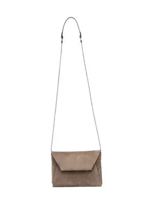 Brunello Cucinelli Suede Shoulder Bag - Brown