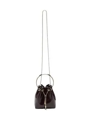 JIMMY CHOO Drawstring Mini Bag With Gold-tone Hardware - Red