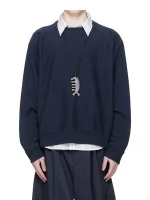 HED MAYNER Crew Neck Long Sleeve Sweatshirt - Blue