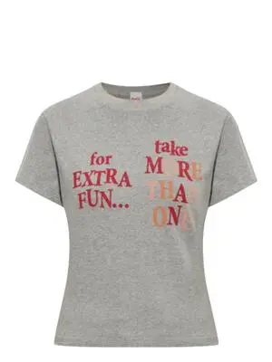 RE/DONE Round Neck Short Sleeve T-shirt - Heather Ash