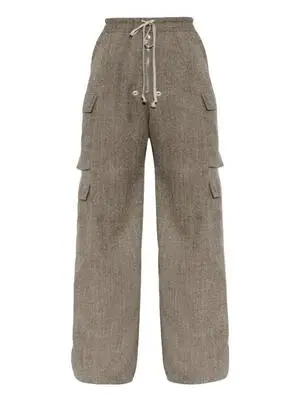 Rick Owens Drawstring Wide-leg Cargo Pants - Grey