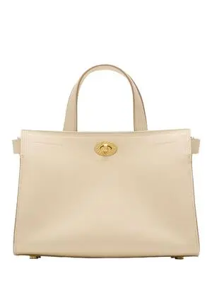 Burberry Mini Calfskin Cotswolds Tote Bag - Ivory