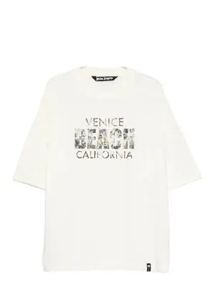Palm Angels Neutrals T-shirts & Vests T-shirts - Cream
