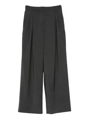 Max Mara Tailored Wide Leg Trousers - Gray
