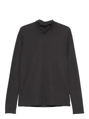 LEMAIRE Tie Back Long Sleeve Top - Gray
