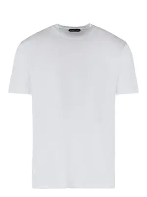 TOM FORD Tom Ford Lyocell And White Cotton T-Shirt Men White