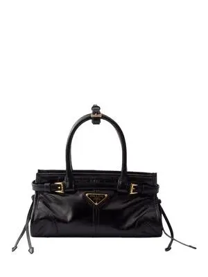 Prada Bonnie Mini Leather Handbag - Black