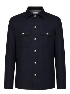 Brunello Cucinelli Brunello Cucinelli Men Wool Shirt Multicolor