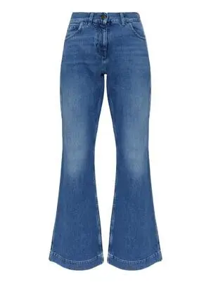 Moncler Wide-leg Denim Jeans With Faded Effect - Blue