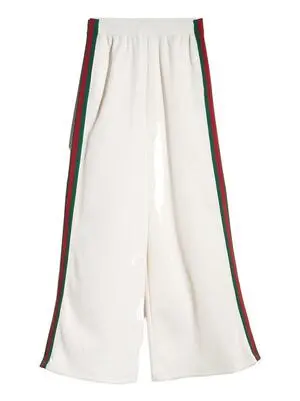 Gucci Cotton Blend Wide-leg Trousers - Multicolor