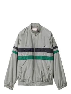 Miu Miu Tech Silk Blouson Jacket - Multicolor