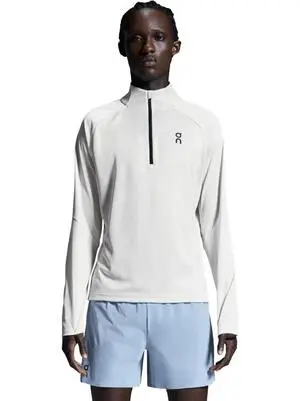 On Climate Shirt With Quarter Zip - Grey