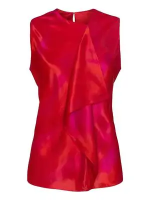 ROKSANDA Kiara Ruffled Printed Top - Red