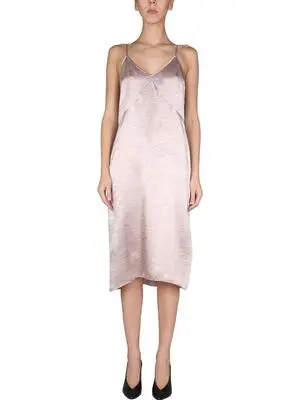 Dsquared2 Undervest Dress With Thin Shoulder Straps - Cream