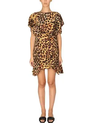 Stella McCartney Leopard Print Mini Dress - Multicolor