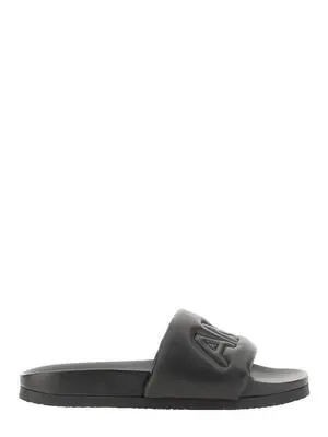 AMBUSH Leather Slide Sandals - Black