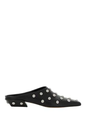 Paris Texas Bella Mules With Studs - Black
