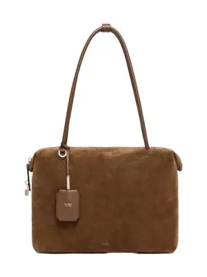 Max Mara Max Mara Zip-Fastening Suede Tote Bag Cocoa