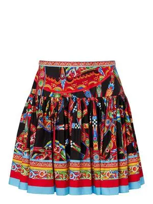 Dolce & Gabbana Carretto Print Cotton Miniskirt - Multicoloured