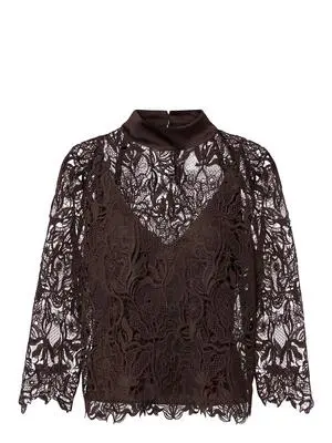 Max Mara Lace Top - Brown