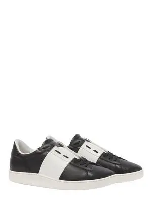 Valentino Garavani Open Royco Leather Sneakers - Black