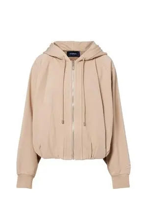 Sportmax Cotton-blend Jersey Hoodie - Beige