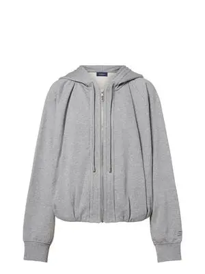 Sportmax Cotton-blend Jersey Hoodie - Grey