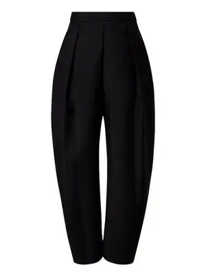 RÓHE Wool And Mohair Barrel Pants - Black