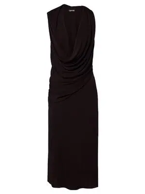 TOM FORD Crêpe Jersey Midi Dress - Brown