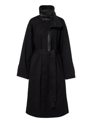 Bottega Veneta Cotton Trench Coat - Black
