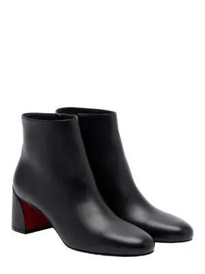 CHRISTIAN LOUBOUTIN Jane Leather Ankle Boots - Black