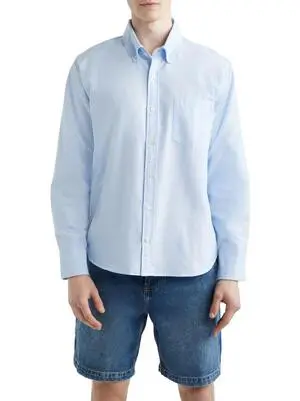 CORRIDOR Light Blue Cotton Button-down Oxford Shirt - Chambray
