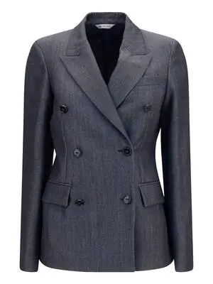 Balenciaga Double-breasted Wool Blazer - Gray