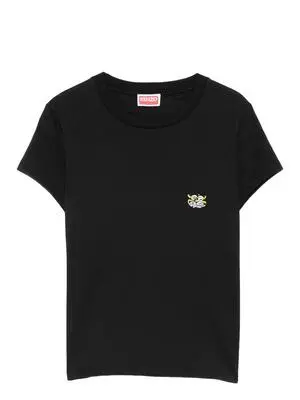 Kenzo KENZO Embroidered Cotton T-Shirt Black