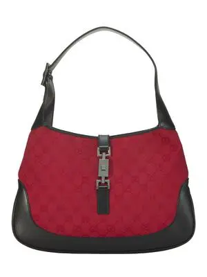 Gucci Gg Canvas Jackie Hobo Bag - Red
