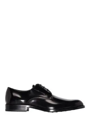 TOD'S Glossed Leather Derby Shoes - Black