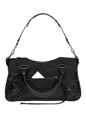 Balenciaga Le City First Lambskin Leather Handbag - Black