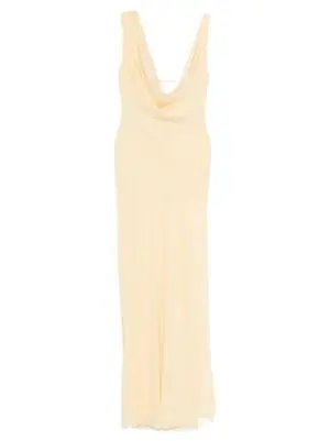 Andamane The Attico Draped Detail Sleeveless Gown - Yellow