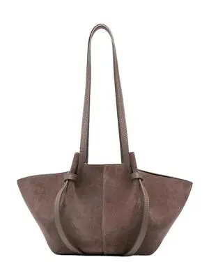 Yuzefi Twisted Handle Shoulder Bag - Brown