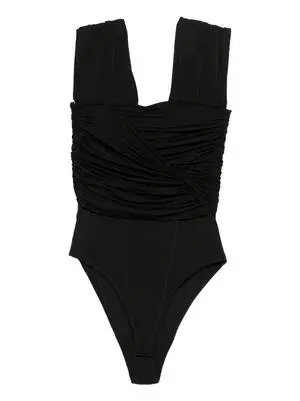 GANNI Sleeveless Gathered Detail Top - Black