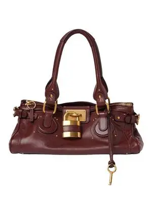 Chloé Paddington Bag In Grained Leather - Orange