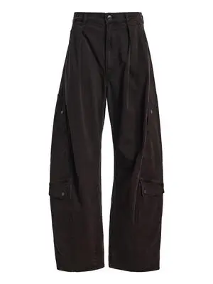 Citizens Of Humanity Citizens Of Humanity Flight Pleated Cotton-Blend Wide-Leg Pants Brown