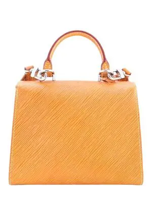 LOUIS VUITTON Cluny Top Handle Bag Epi Leather Mini Satchel - Brown